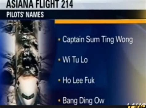 Captain Tung Wi Tu Lo Ho Lee Fuk Bang Ding Ow Ifunny Pilot Humor
