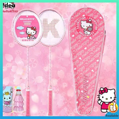 Badminton Badminton Racket Hellokitty Hello Kitty Badminton Racket Pink Genuine Girl Adult