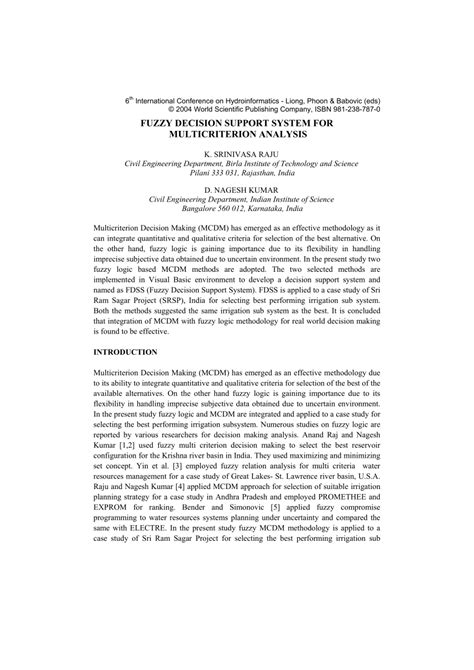 pdf fuzzy decision support system for multicriterion analysis