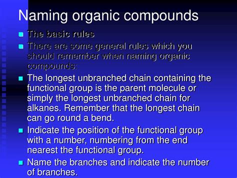 PPT Naming Organic Compounds PowerPoint Presentation Free Download ID 1705787