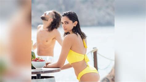 Deepika Padukone Looks Smoking Hot In A Yellow Bikini Look From Pathaan Fashion Trends Pedfire