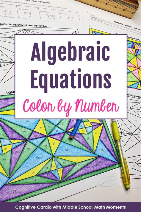Solving One Step Equations Color By Number Algebraic Equations Th