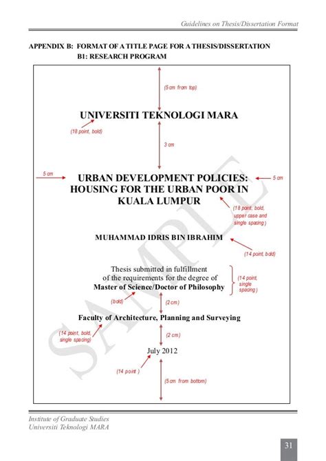 Uitm Thesis Guidelines 2013