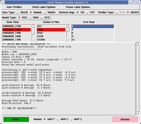 Anvil Tool Gui After The User Has Selected The Model Initialization Download Scientific Diagram