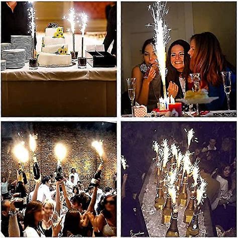6 Pcs Cake Candle Sparkler Firework Safe Smokeless Birthday Candles