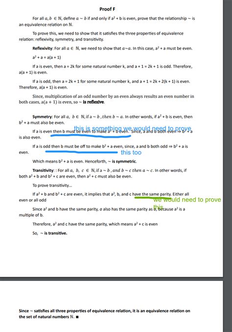 Solved Proof F For All A Bn Define Ab If And Only If A B Chegg Com