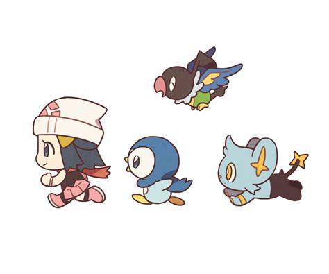 Ssalbulre Chatot Dawn Pokemon Piplup Shinx Creatures Company Game Freak Nintendo