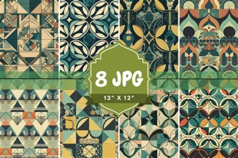 Vintage Geometric Seamless Pattern Graphic By Antoine Creative Fabrica