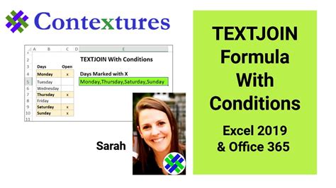 Use Excel Textjoin Function To Combine Text With Conditions Youtube