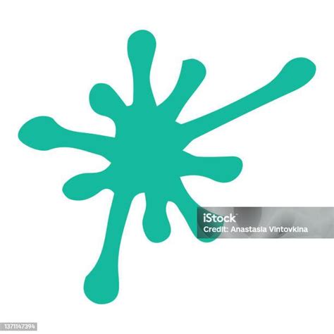 미생물은 청록색 둥근 모양 아이콘입니다 의료 디자인 템플릿을 위해 흰색 낙서 스타일로 손으로 그려진 원의 양 끝에 직선 촉수의