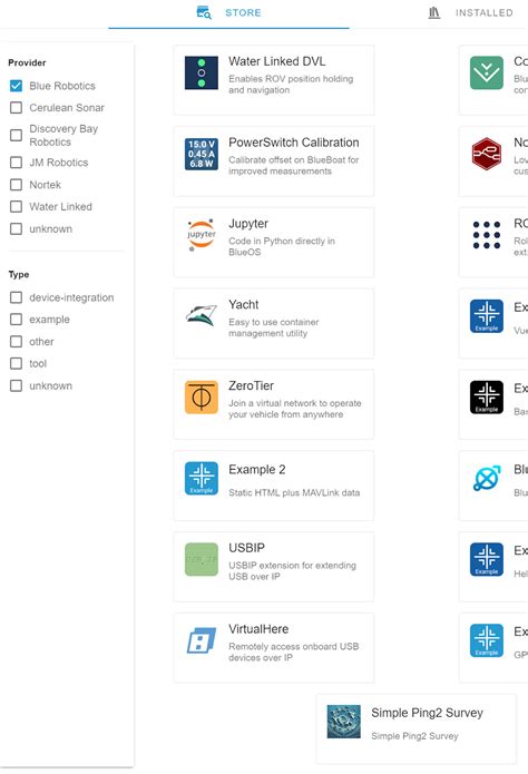 alpha release simple ping2 survey extension blueos blue robotics