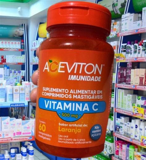 Aceviton Vitamina C Imunidade 60 Comprimidos Mastigáveis Aqui Tem Pechincha