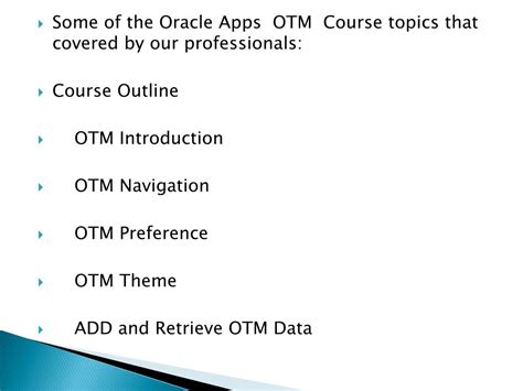PPT Oracle OTM Online Training Rudraitsolutions PowerPoint Presentation ID 7507865