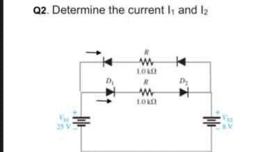 Q2 Determine the current I₁ and I₂ Chegg com
