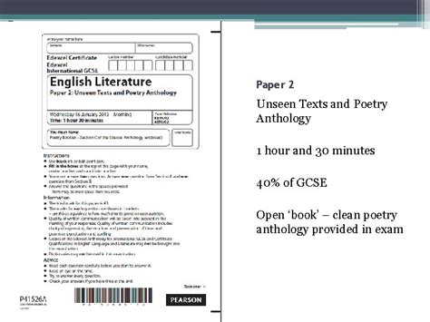 Edexcel English Literature Paper 1 And Paper 2