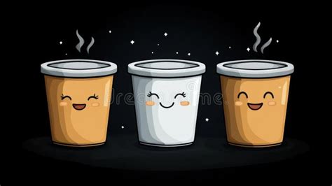 Cute Coffee Cups Stock Illustration Illustration Of Coffee 365482448