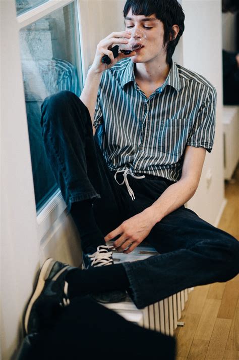 Elijah Van Brocklin Backstage At Jil Sander