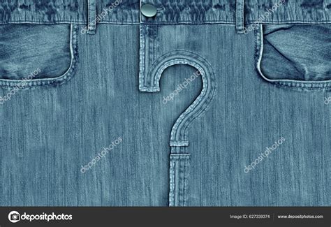 Sex Questions Sexuality Question Symbol Denim Jeans Zipper Shaped