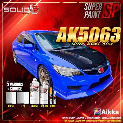 AIKKA AK Ultra Royal Blue Solid Series Automotive Color K Car Paint Motor Aerosol Spray
