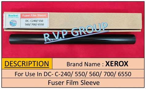 Vinyl Xerox Dc 240 550 560 700 6550 Fuser Film Sleeve Roshni For Laser Printer At