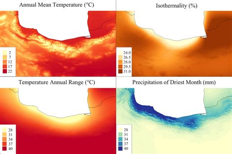 Four Bioclimatic Variables With The Largest Contribution To The Model Download Scientific Diagram