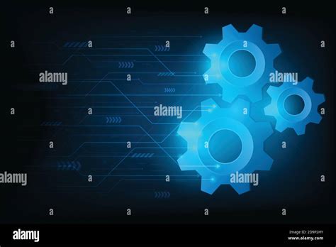 Abstract Circle Connection Futuristic With Flare Light On Grid Backgroundfuture Conceptvector