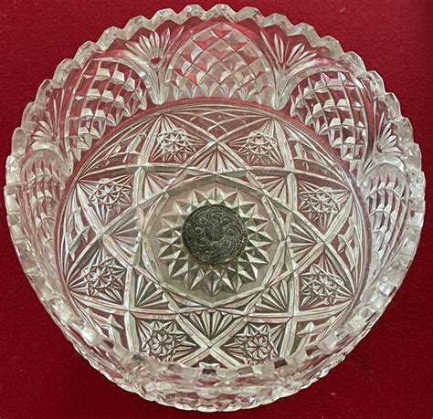 Landl 8083 Crystal Bowl With Metal Stand 1970s Instappraisal