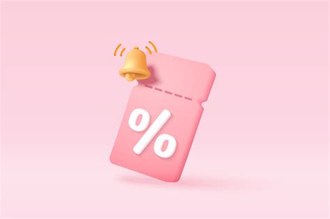 온라인 쇼핑 태그 가격 3d 렌더링 벡터 향후 사용을위한 현금 할인 쿠폰 온라인 쇼핑을위한 우수한 제안 3d 분홍색 배경의 가격표에 대한 특별 제안 프로모션 판매 3차원