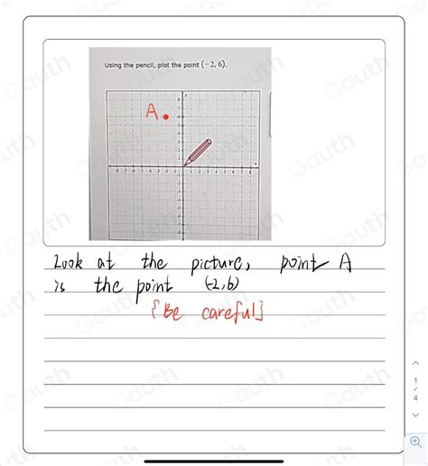 solved using the pencil plot the point 2 6 [math]