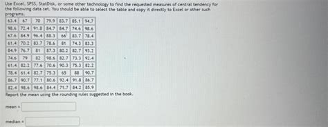 solved use excel spss statdisk or some other technology