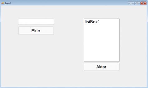 C ListBox Elemanlarını Sql Tabloya Ekleme Tasarım Kodlama