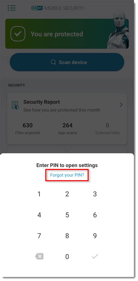KB2949 Reset A Lost Or Forgotten PIN For ESET Mobile Security For Android