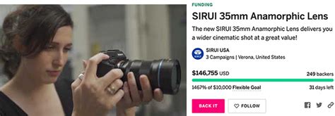 Sirui Has Launched Their New 35mm F 1 8 Anamorphic E Mount Lens Available On Indiegogo