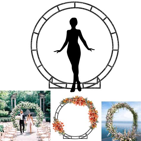 65 Ft Round Hammer Tone Black Metal Arch Garden Arbor