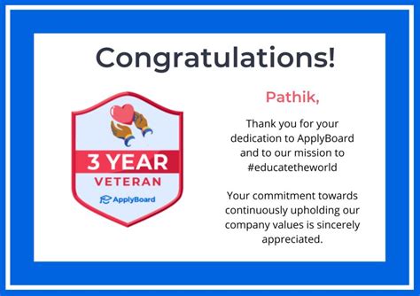 Applyboard Workanniversary Teamappreciation Threeyearsstrong Educatetheworld Pathik Desai