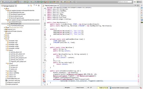 Java Masterdetail Flow Open List Fragment In Master Area Upon List