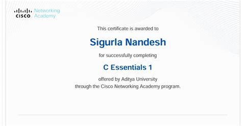 cisconetworkingacademy cprogramming certification learning