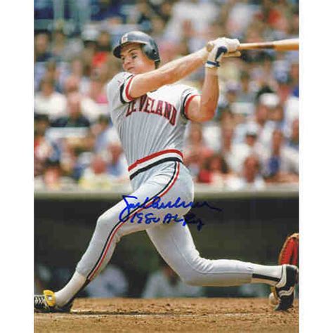 Joe Charboneau Signed Indians Swinging Grey Jersey Action 8×10 Photo W 1980 Al Roy Schwartz