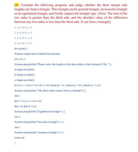 solved q4 consider the following program and judge whether