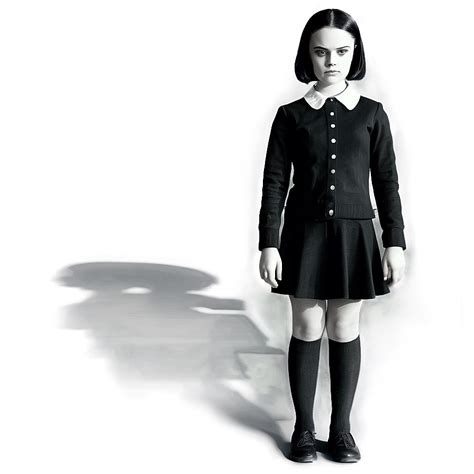 Wednesday Addams And Her Shadow Png Ofv Png Image