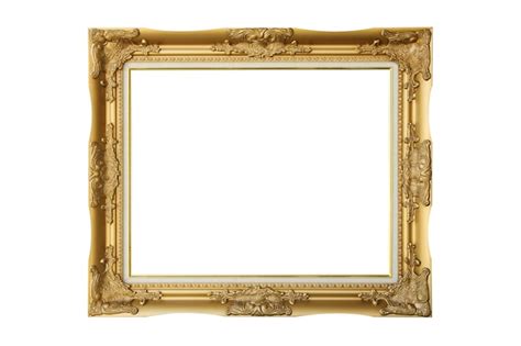 Premium Photo Victorian Old Frame Classical Gold Picture Photo Frame On Isolated White