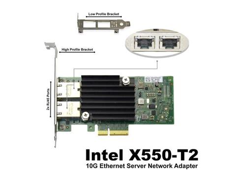 Intel X550 T2blk Dual Port 10gbe Pcie 3 0 X8 Network Adapter High