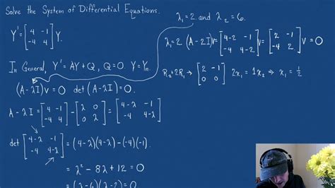 61 Solving System Of Differential Equations With Eigenvalue And Eigenvectors Youtube