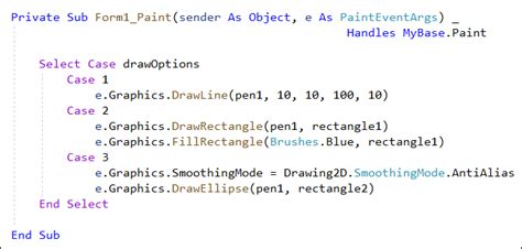 Draw An Ellipse With VB And C Code