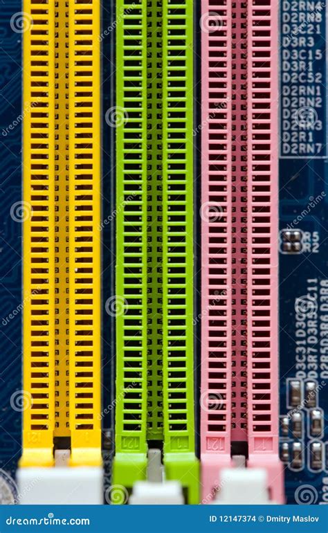 Socket For Memory Stock Photo Image Of Close Design 12147374