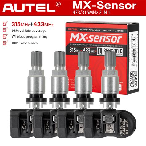 Pcs Set Autel MX Sensor MHz And MHz In Universal Programmable TPMS Sensor