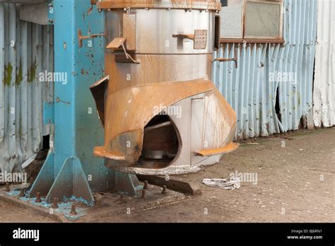 Equipment For Unloading Bulk Grain From Ships Hold At Grain Terminal Port Stock Photo Alamy