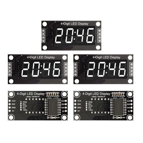 Tm1637 036 4 Digit Led Display Tube Module Red Green Blue Yellow White Auscom Computers