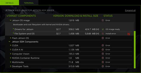 Jetson Agx Xavier Target Components Installation Error In Sdk Manager 2