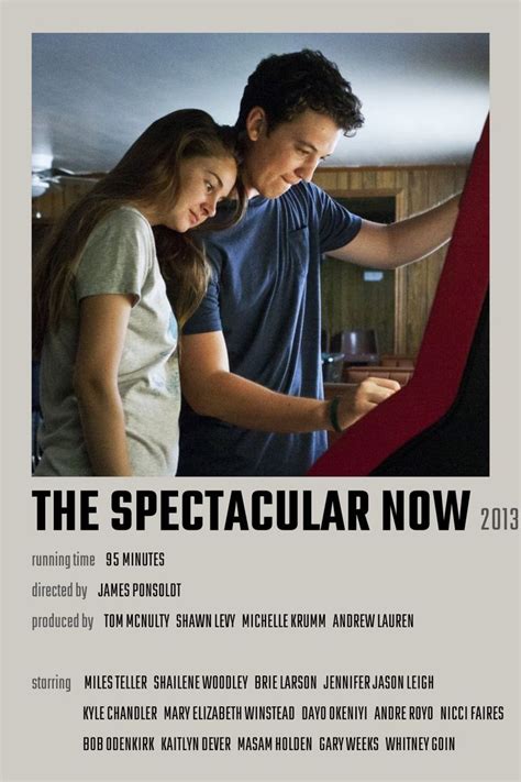 The Spectacular Now Film Polaroid Indie Movie Posters Freetime